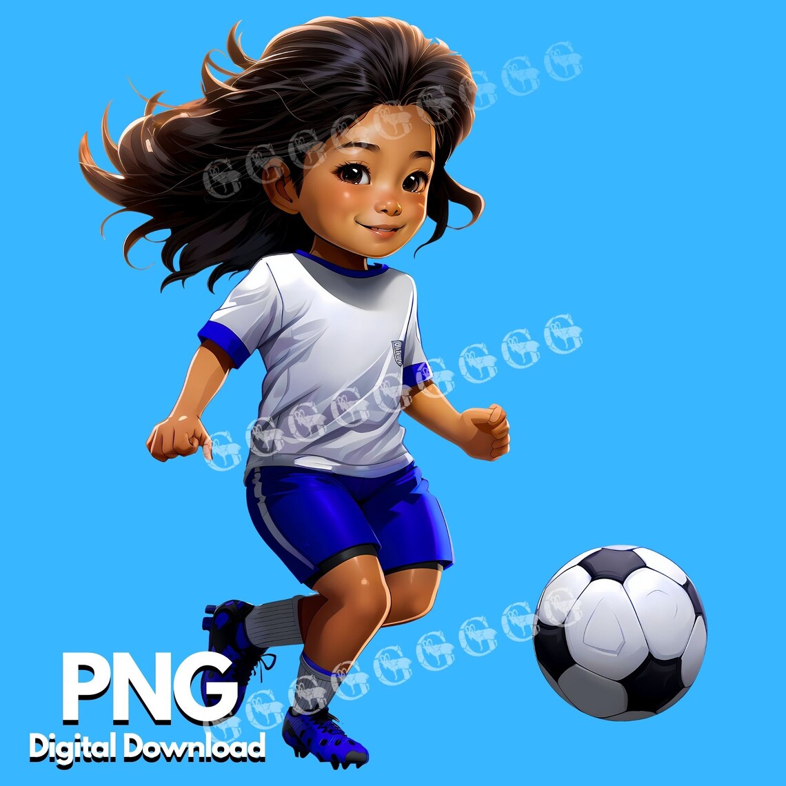 Navy Blue Soccer Girls PNG Bundle Little League Soccer Girl - Etsy