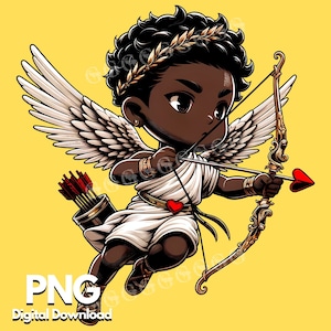 African American Cupids PNG Bundle, Black Cupid, Valentines Png ...
