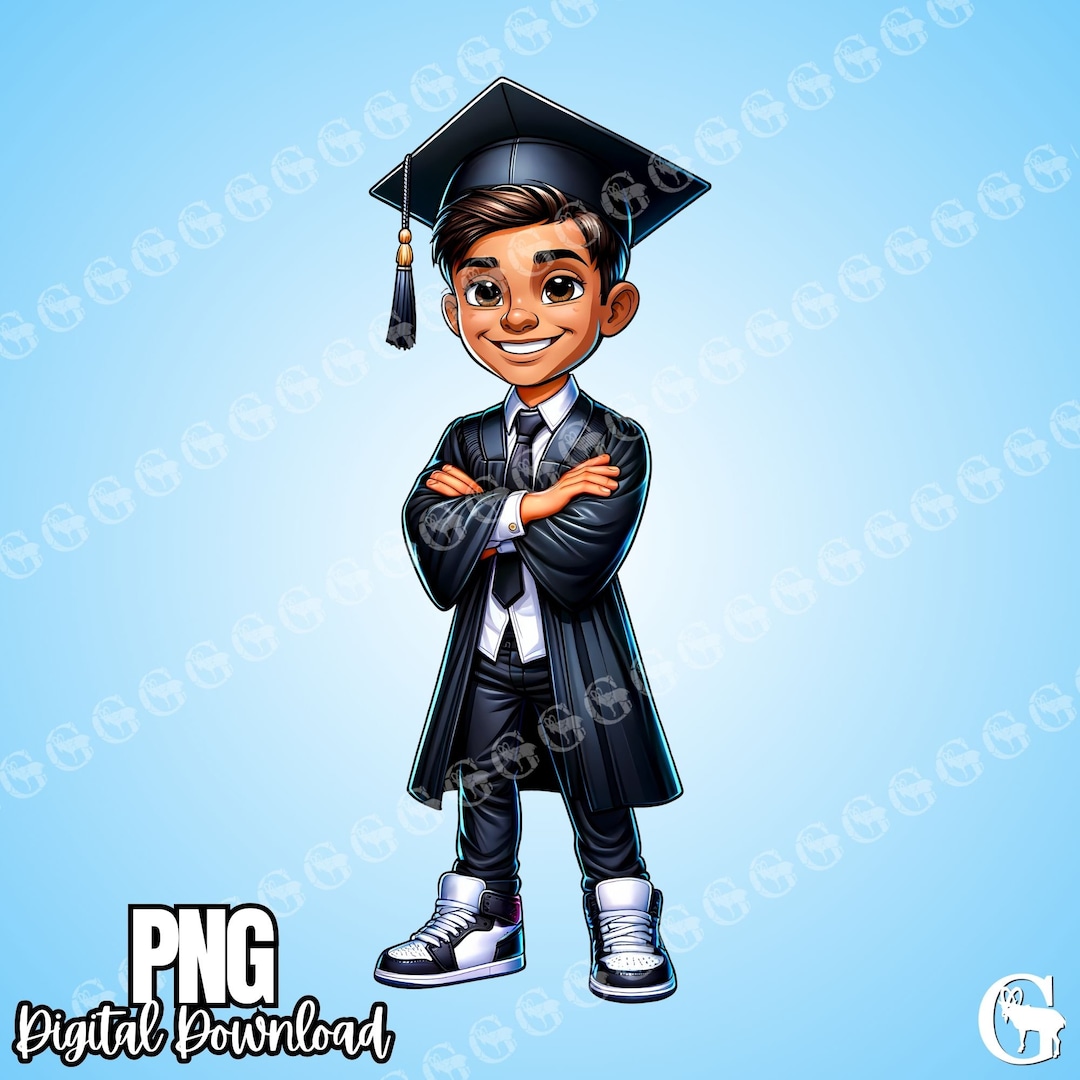 Boy Student Grad (hispanic) PNG, Graduation Clipart, Class of 2024, Cap ...