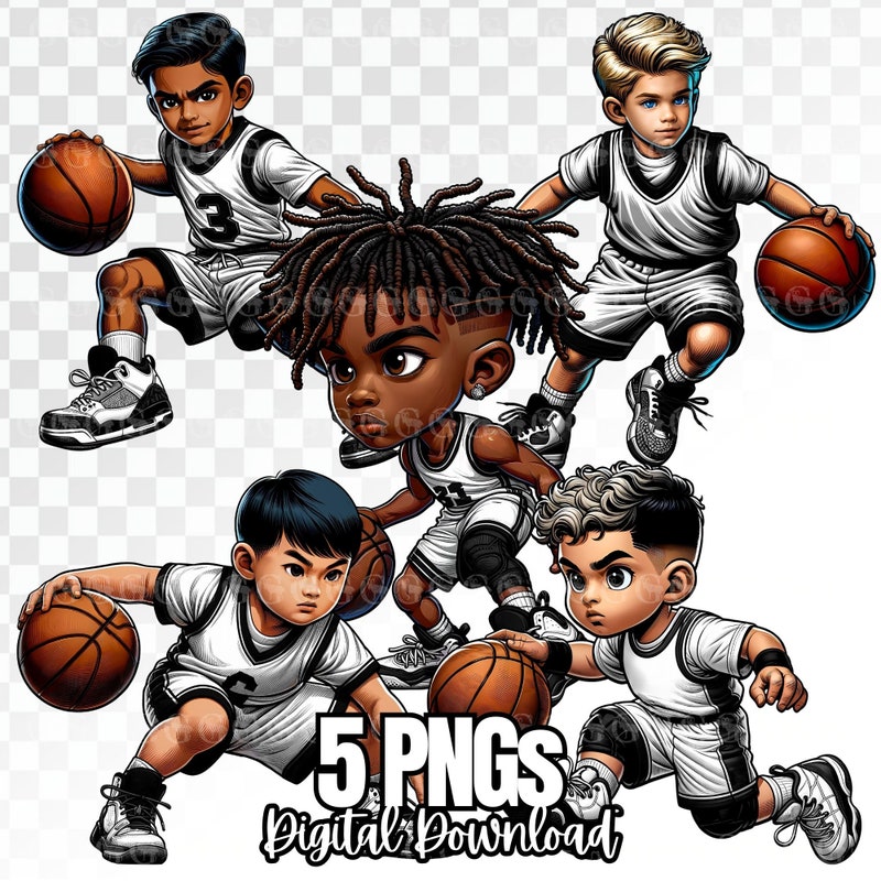 Basketball Clipart Black and White - Etsy