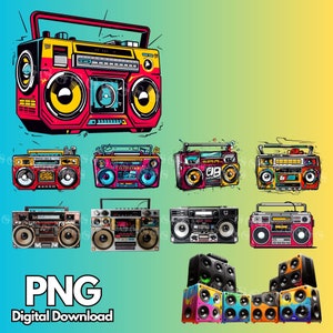 52 Pngs Full Bundle - Late 1900's Hip Hop Clipart, 1990's, 1980's, Rap ...