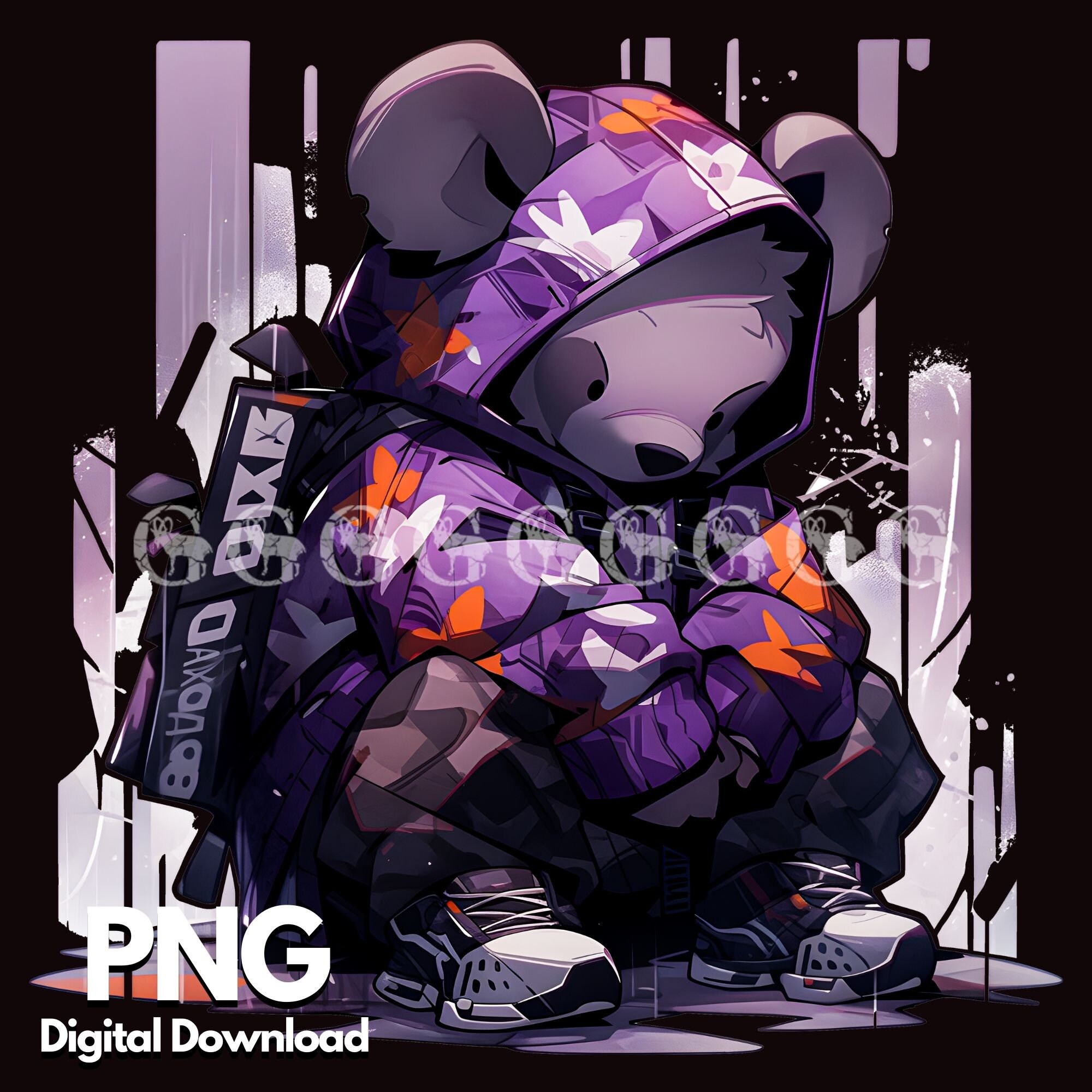 Koalas Urban Streetwear PNG Bundle, Cute Koalas, Gangster, Hip Hop ...