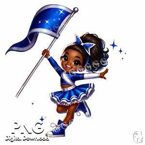 Color Guard Flag African American Girls PNG Bundle, Flag Spinning, Flag ...