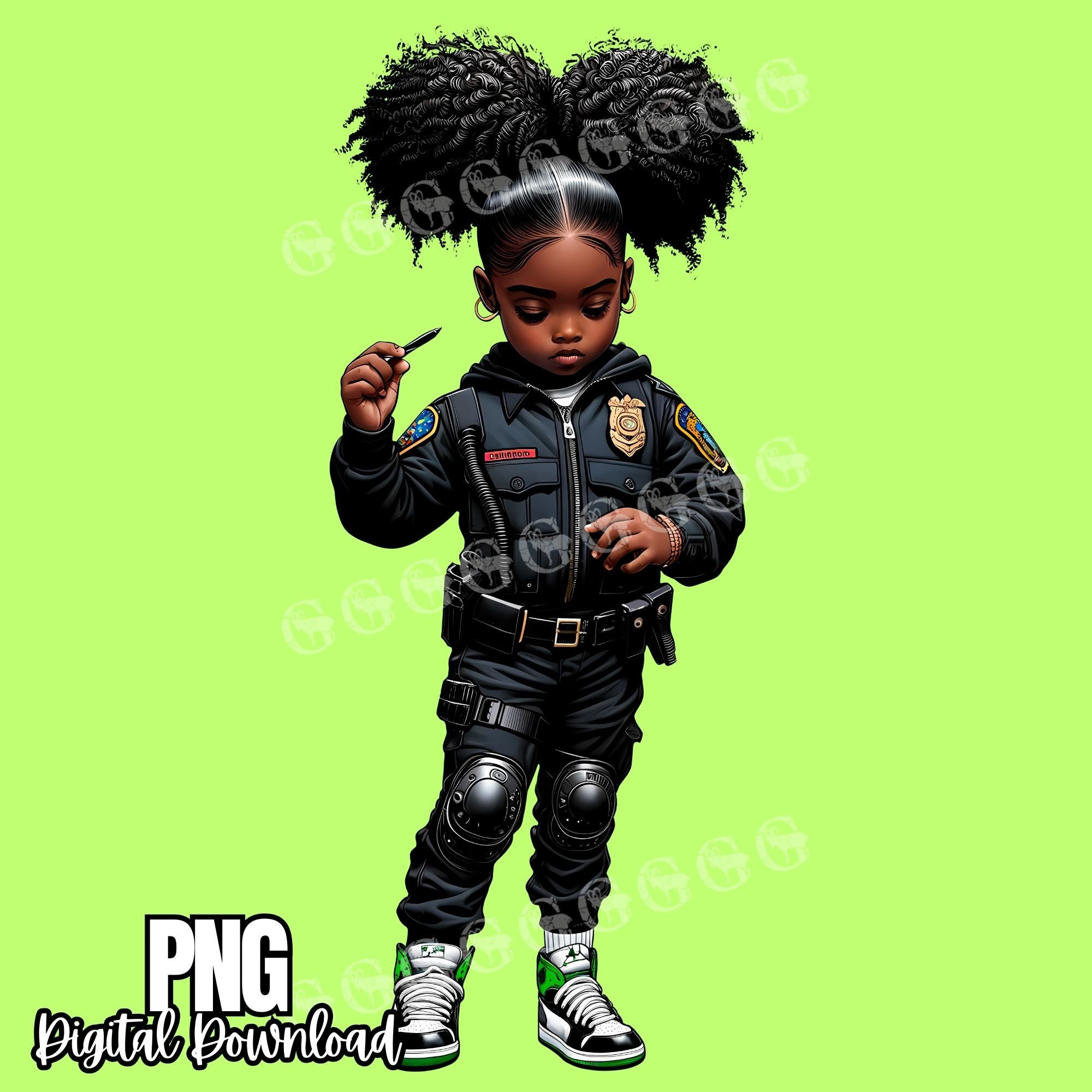 Career Themed African American Girls PNG Bundle, Girl Doctor, Girl ...