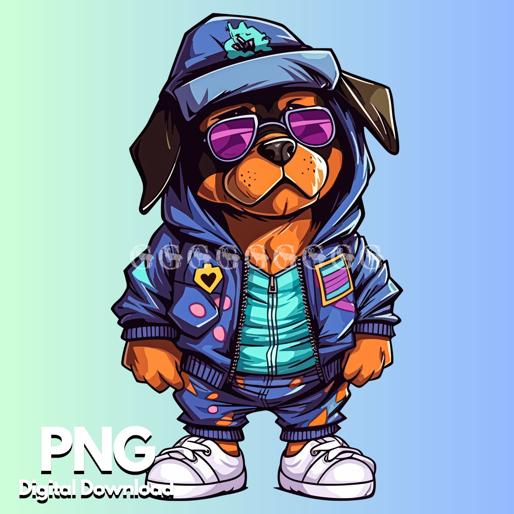 Cool Dogs Urban Streetwear PNG Bundle, Clipart, Dog Lover, Funny Dog ...