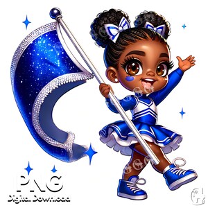Color Guard Flag African American Girls PNG Bundle, Flag Spinning, Flag ...