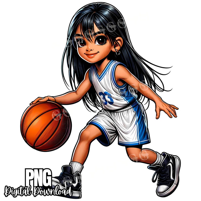 Youth Basketball Girls (multiracial) PNG Bundle, Girl Sports ...