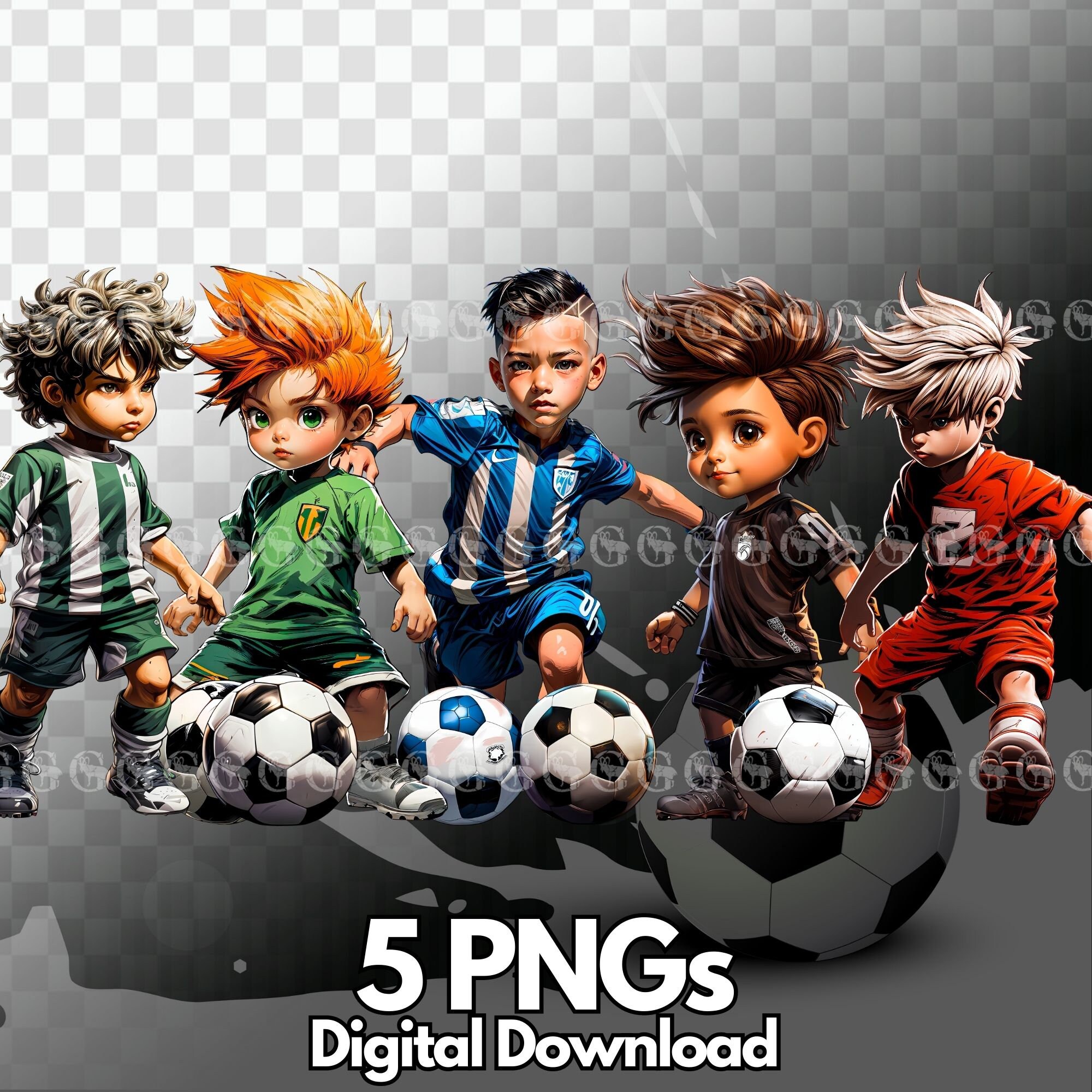 Soccer Boys PNG Bundle Fútbol Niños Cute Soccer Boys Little - Etsy