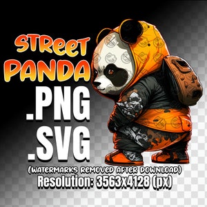 Street Panda Bear SVG Bundle, Panda Svg, Pandas Svg, Gangster Bear Svg ...