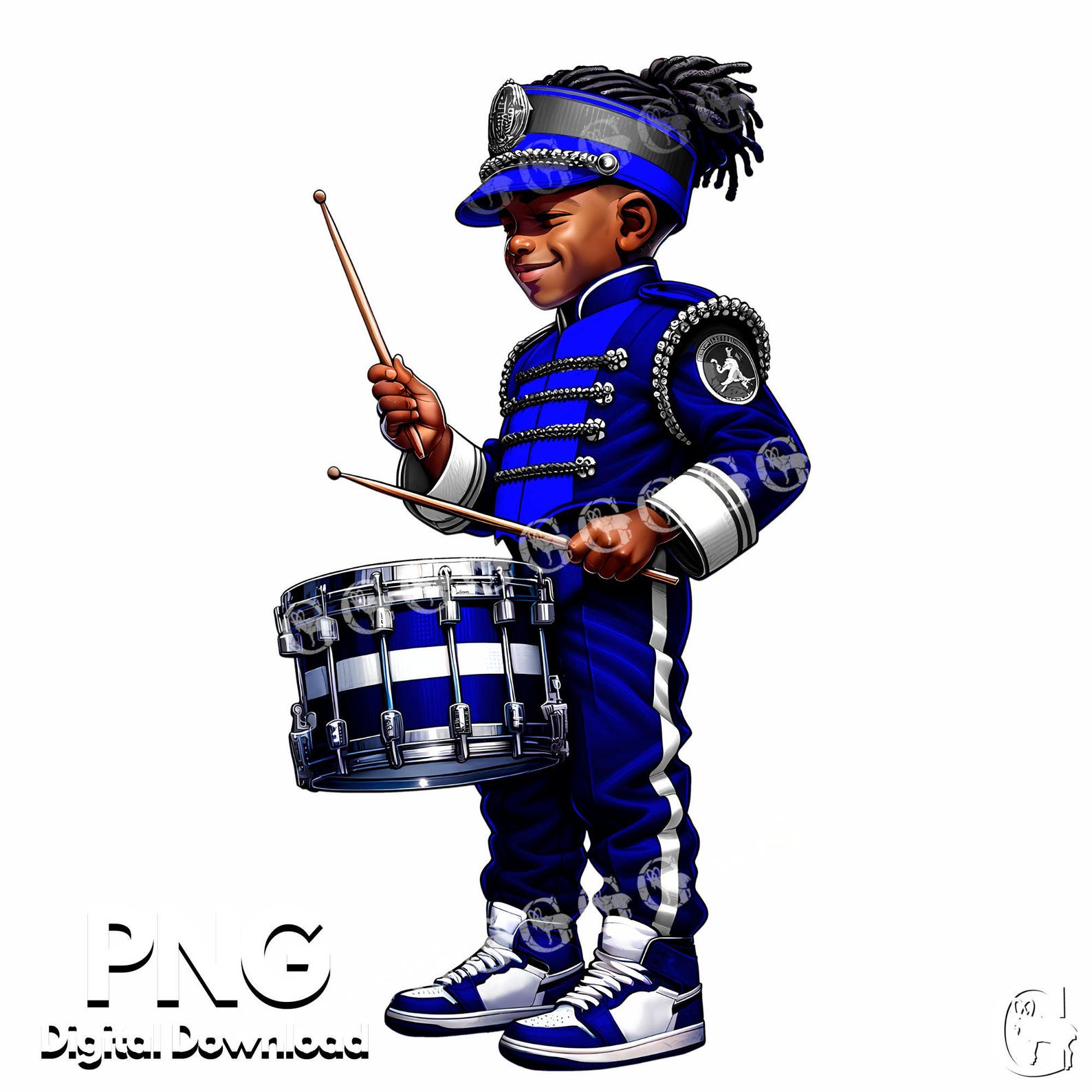Royal Blue and White Uniform African American School Band Boys, Music ...