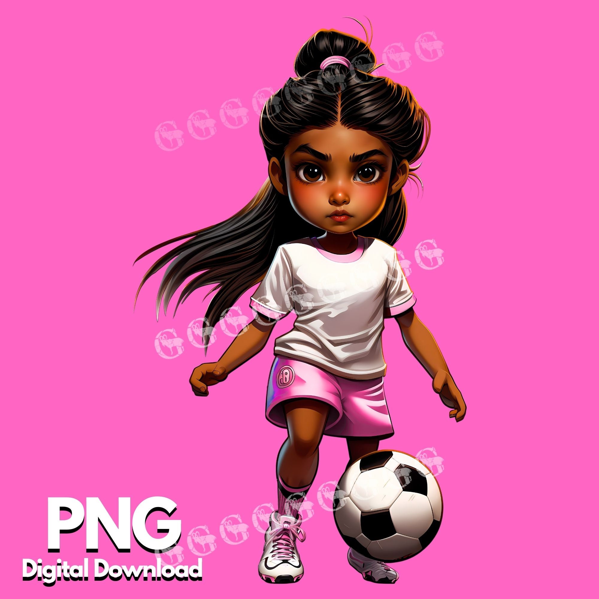 Pink & White Girl's Soccer Team PNG Bundle, Youth Soccer, Girl's Soccer ...