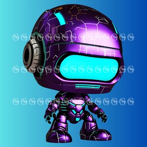 Kawaii Chibi Robot PNG Bundle, Robot Png, Robot Svg, Robot Vector ...