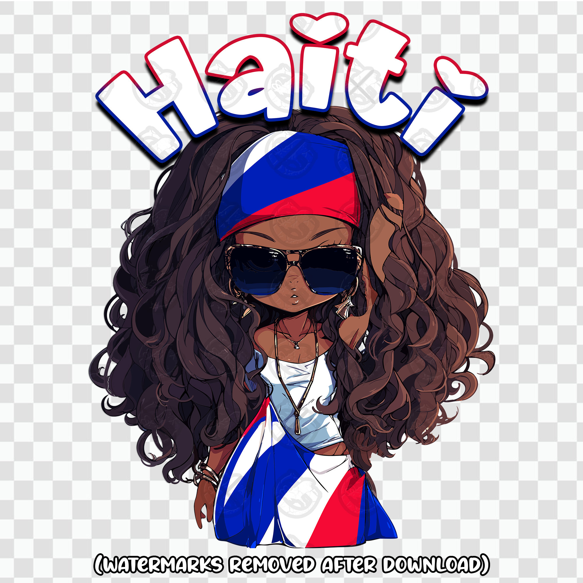 Beautiful Haitian Girl, Haitian Girl Tshirt Sticker Digital File, Urban ...