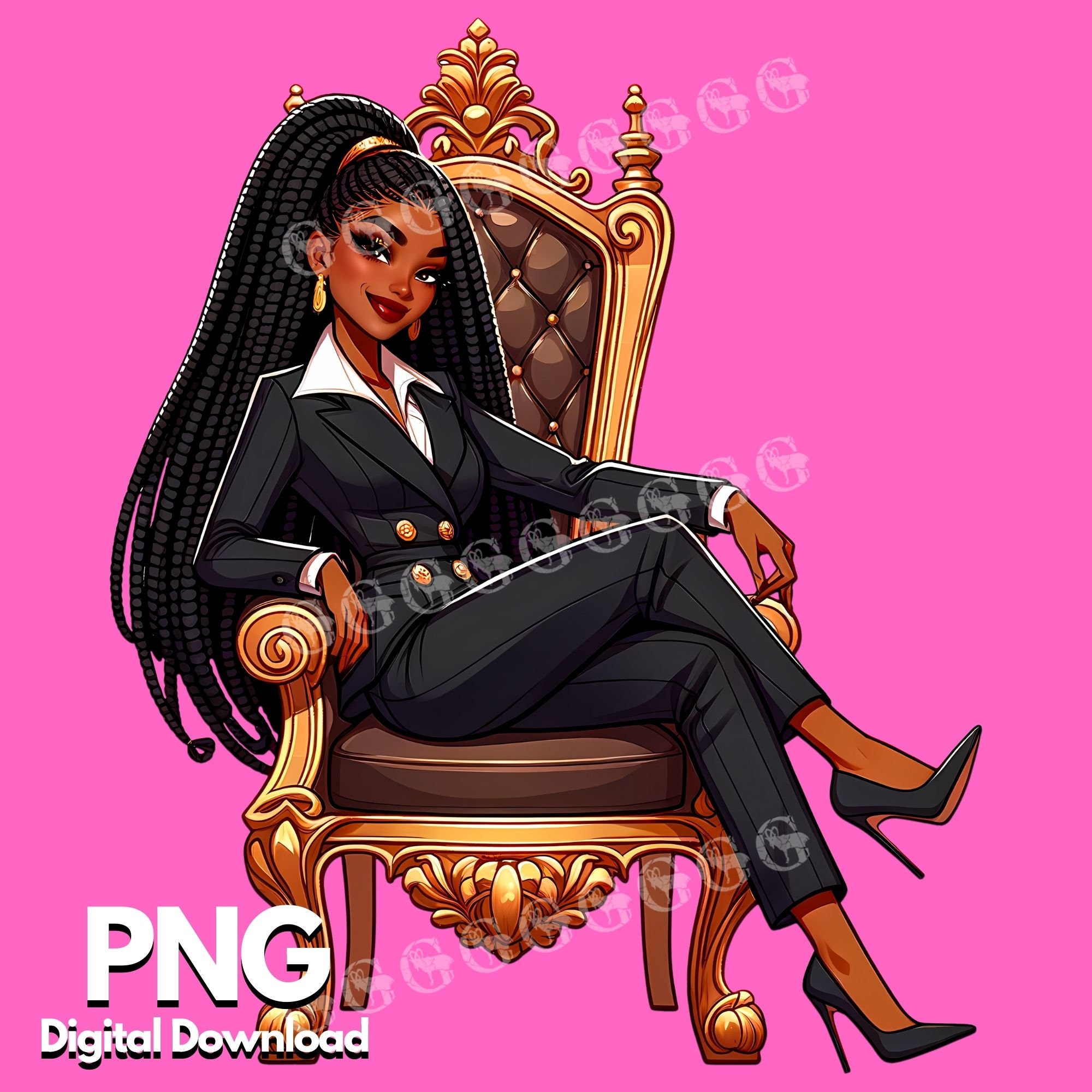 Beautiful Black Boss Women PNG Bundle, African American Boss Women ...