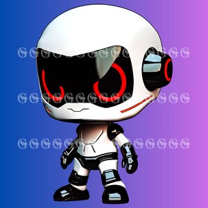 Kawaii Chibi Robot PNG Bundle, Robot Png, Robot Svg, Robot Vector ...