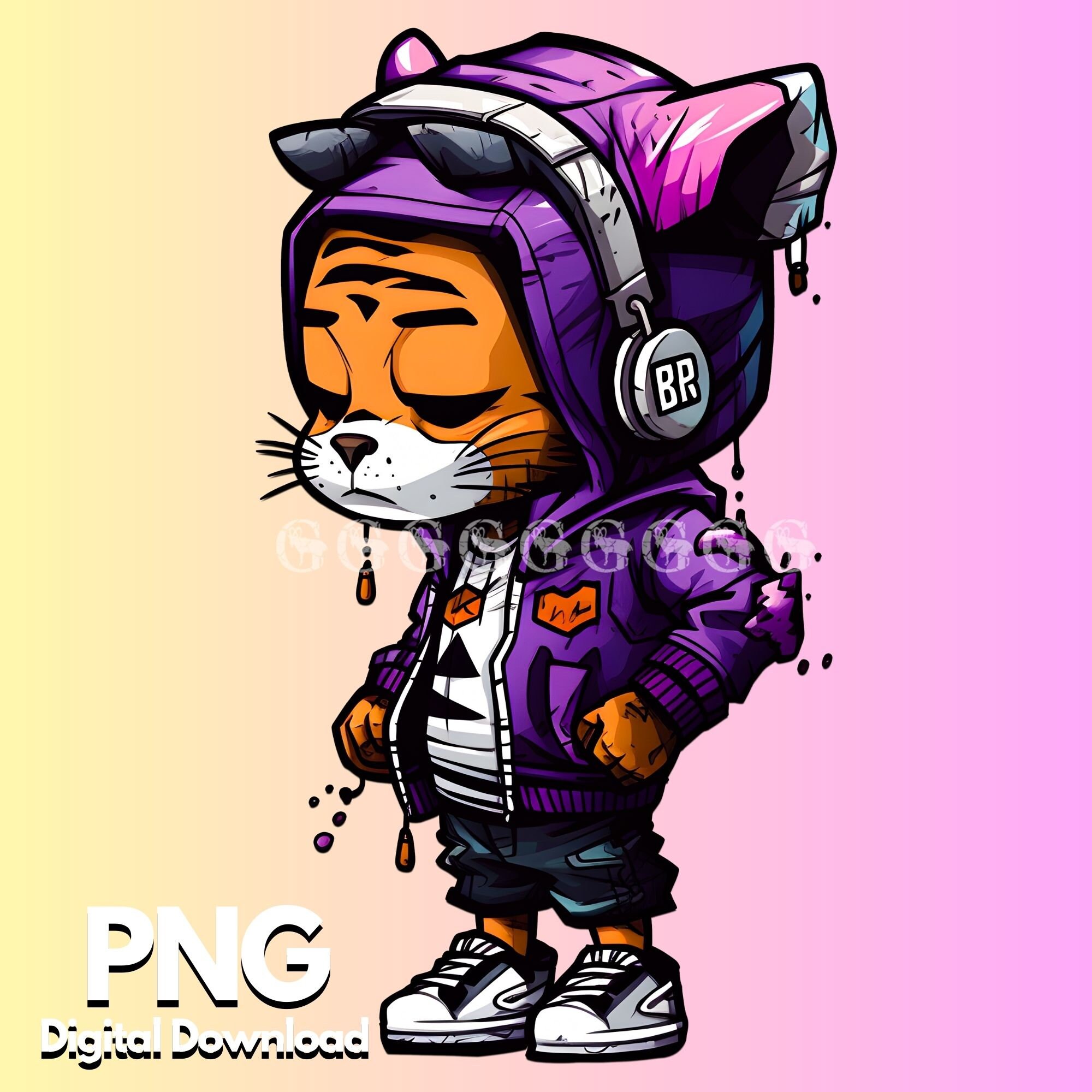 Streetwear Tigers PNG Bundle, Tiger, Tigers, Cat, Cats, Png, Gangster ...