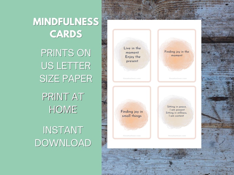 Mindfulness Cards - Printable PDF – Printable Mindfulness Cards ...