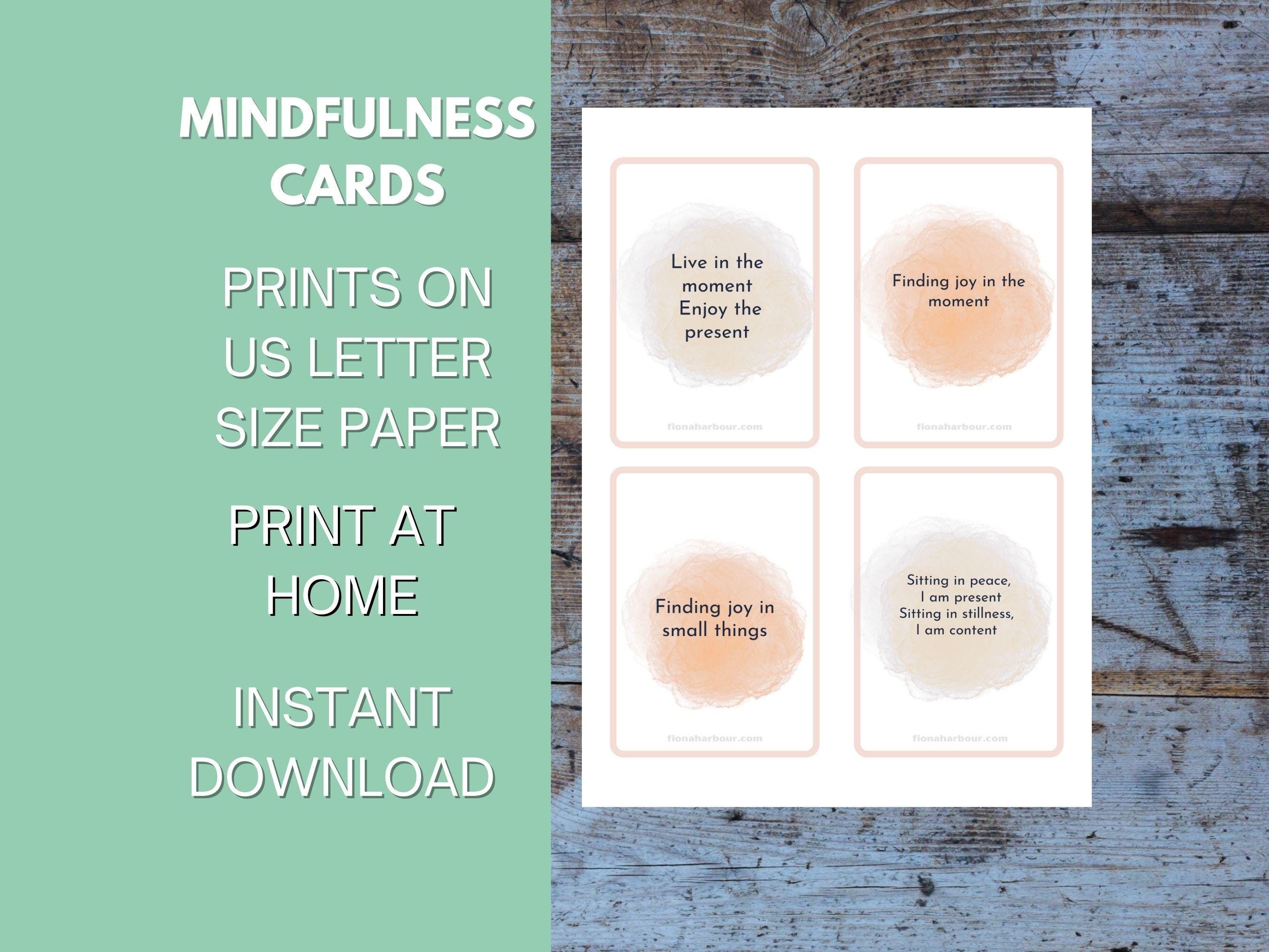 Mindfulness Cards - Printable PDF – Printable Mindfulness Cards ...