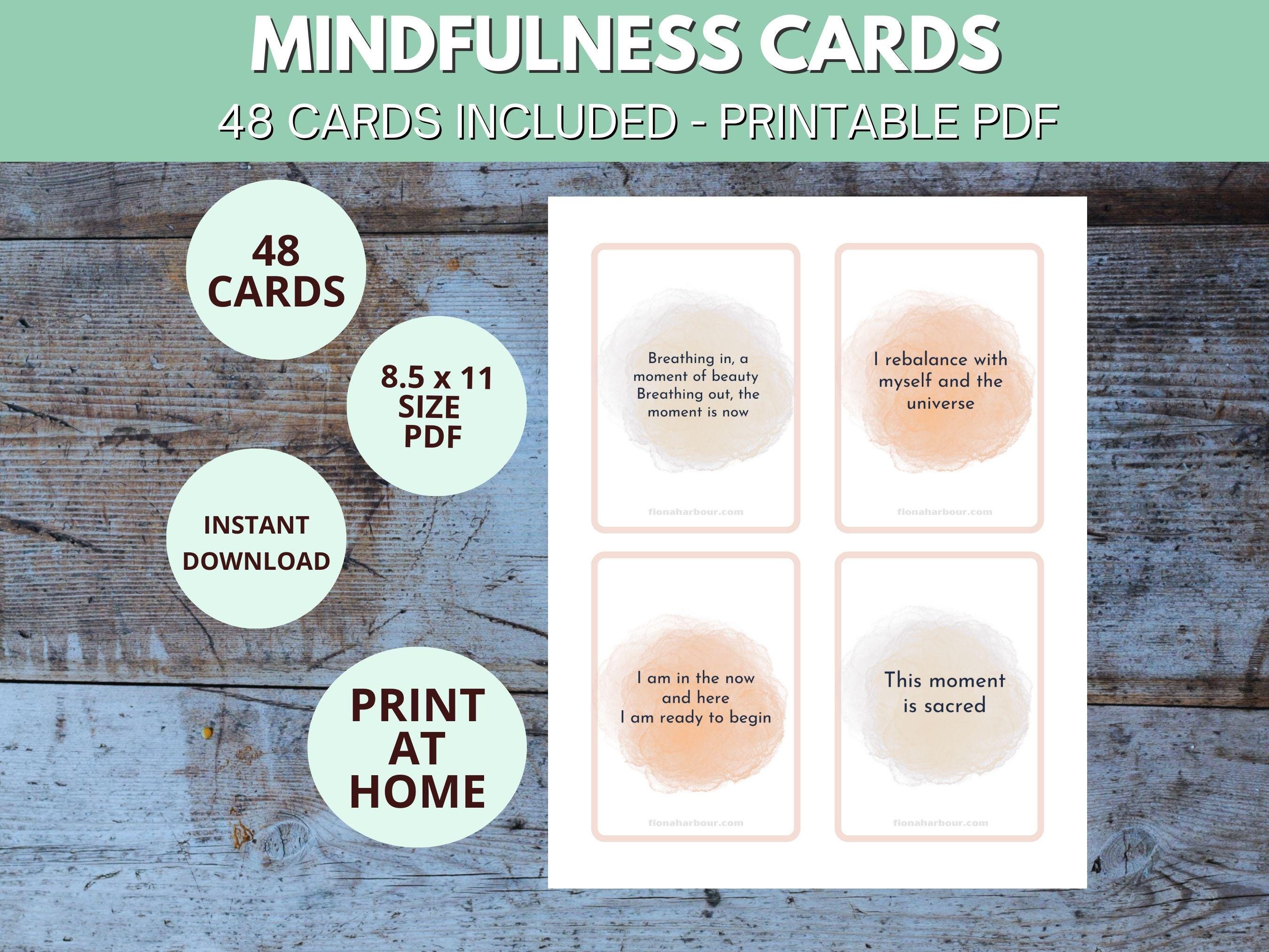 Mindfulness Cards - Printable PDF – Printable Mindfulness Cards ...