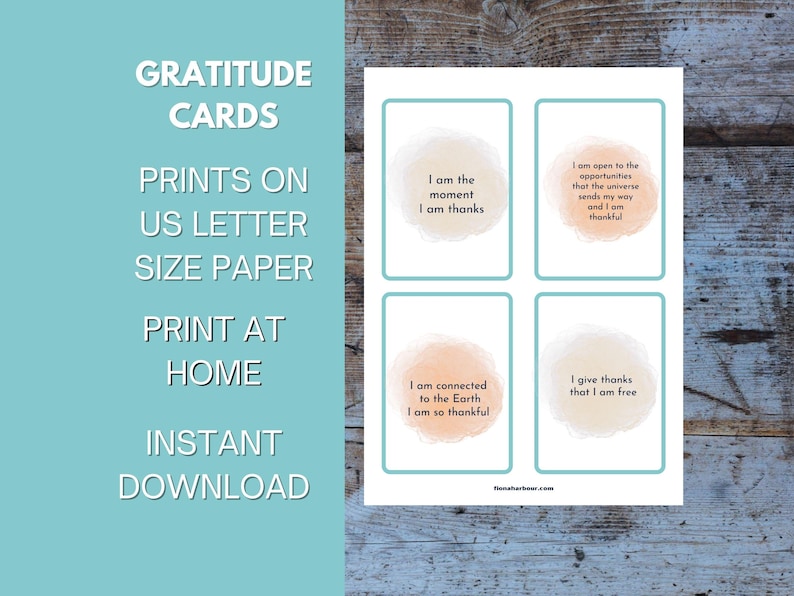 Gratitude Cards - Gratitude Printable PDF – Printable Gratitude Cards ...