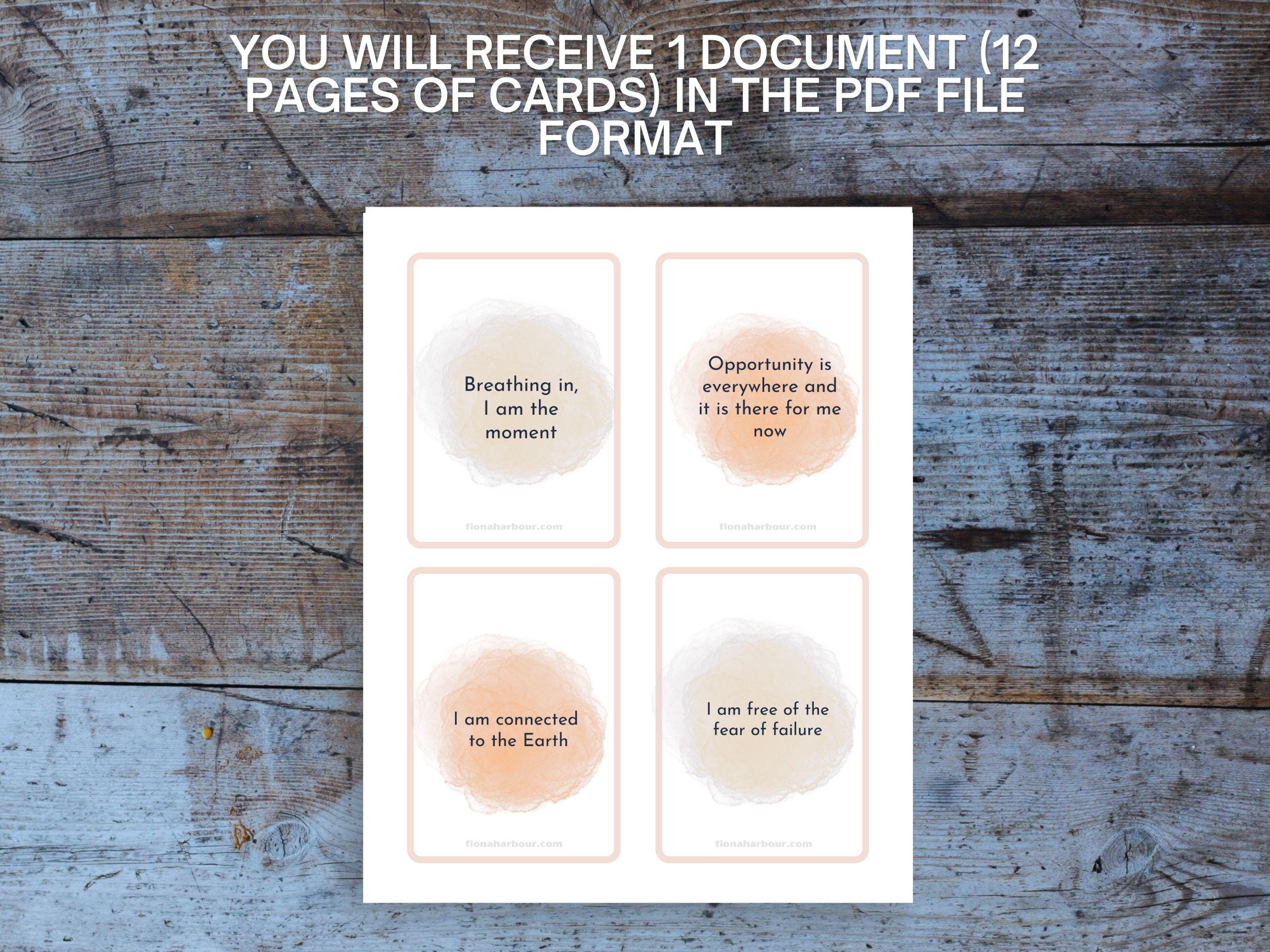 Mindfulness Cards - Printable PDF – Printable Mindfulness Cards ...