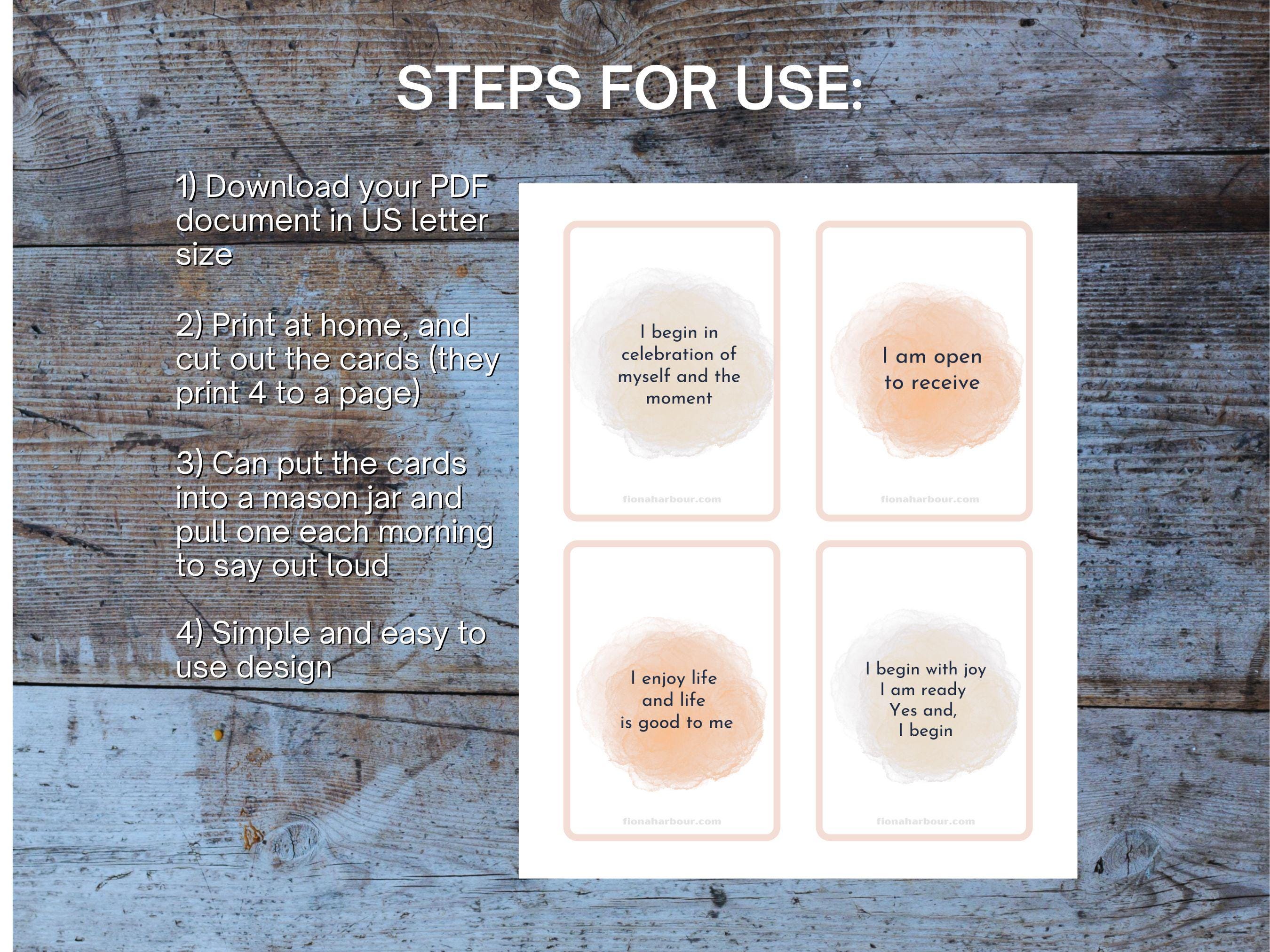 Mindfulness Cards - Printable PDF – Printable Mindfulness Cards ...