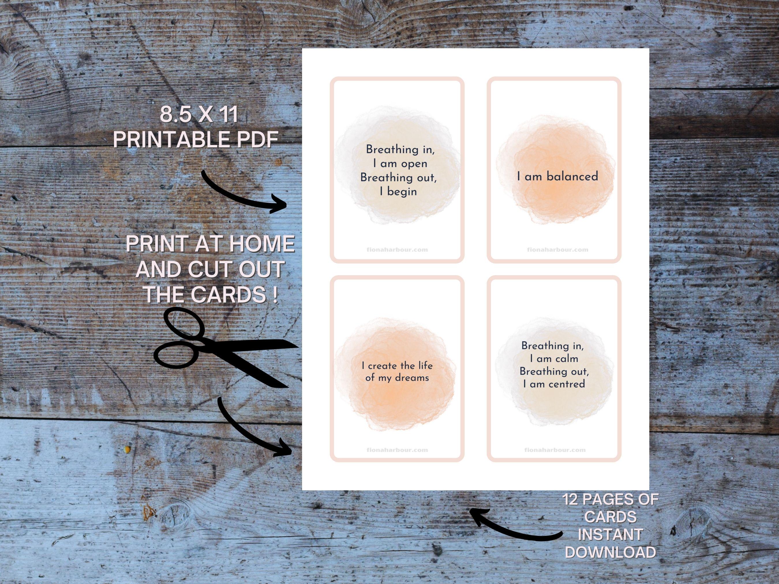 Mindfulness Cards - Printable PDF – Printable Mindfulness Cards ...