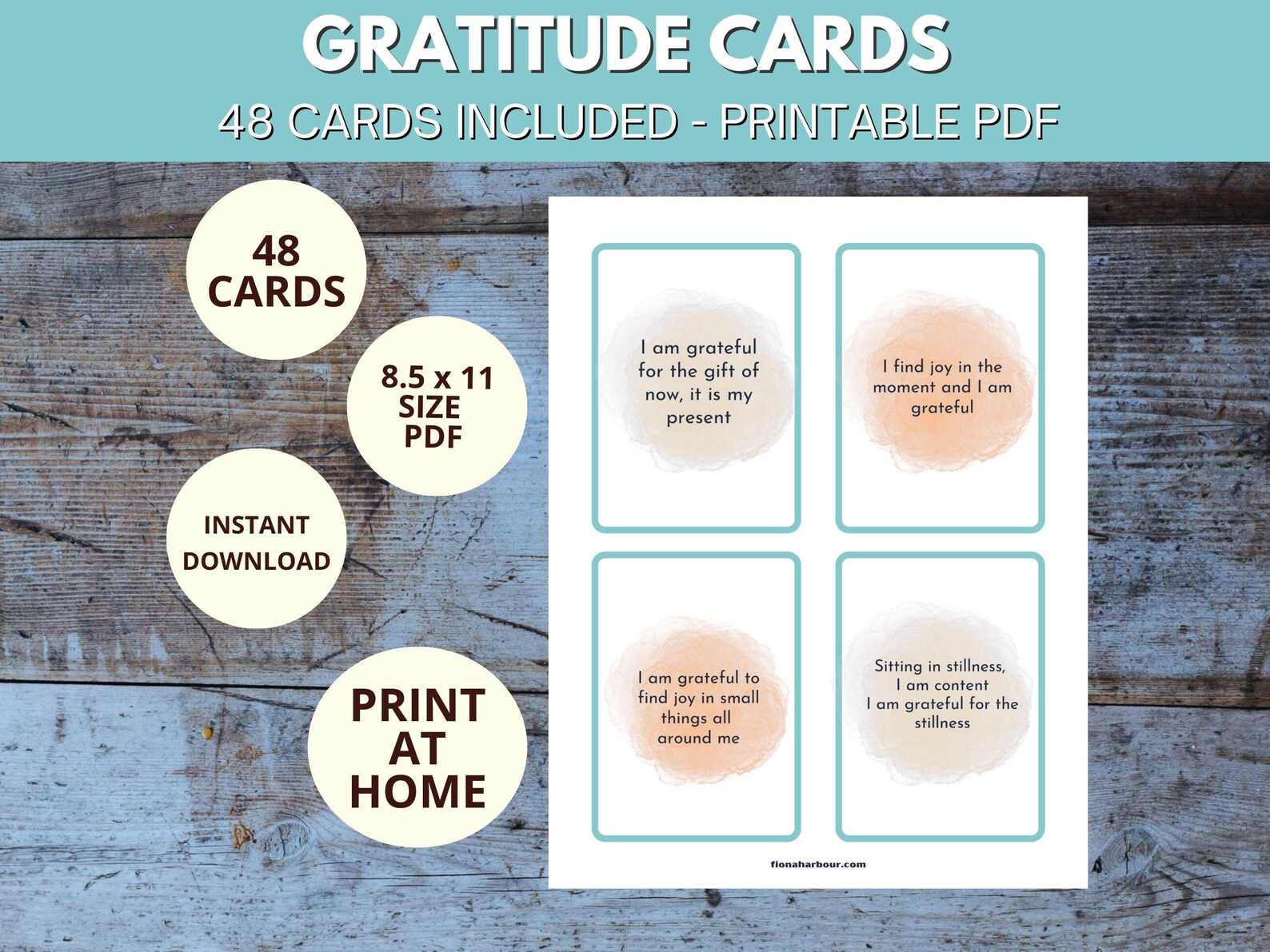 Gratitude Cards - Gratitude Printable PDF – Printable Gratitude Cards ...