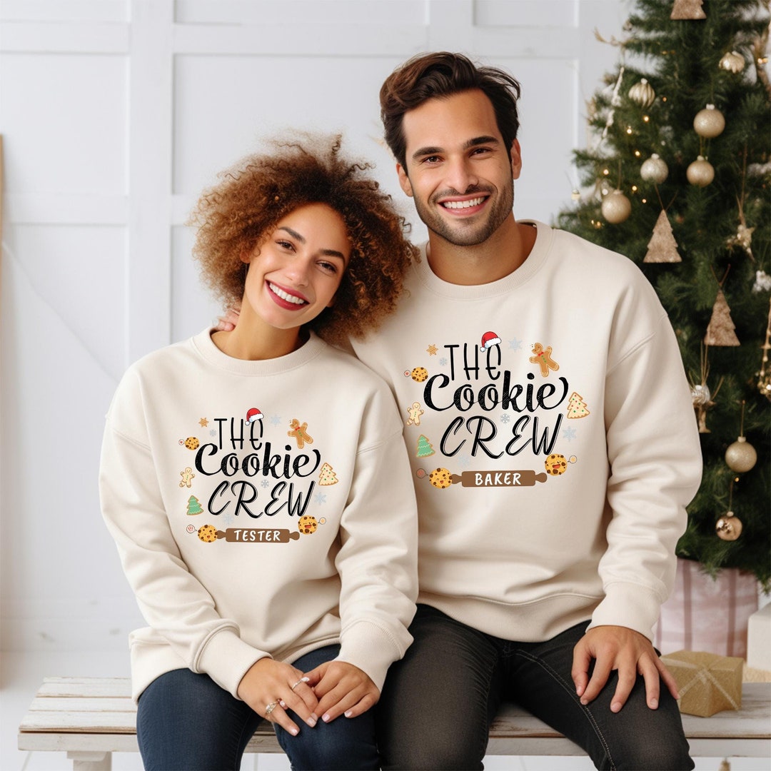 The Cookie Crew, Matching Family Christmas Baking Sweatshirt, Cookie ...