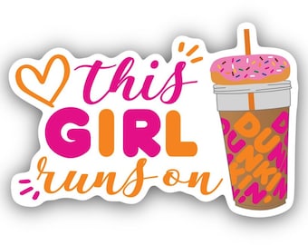This Girl Runs on Dunkin Svg - Etsy