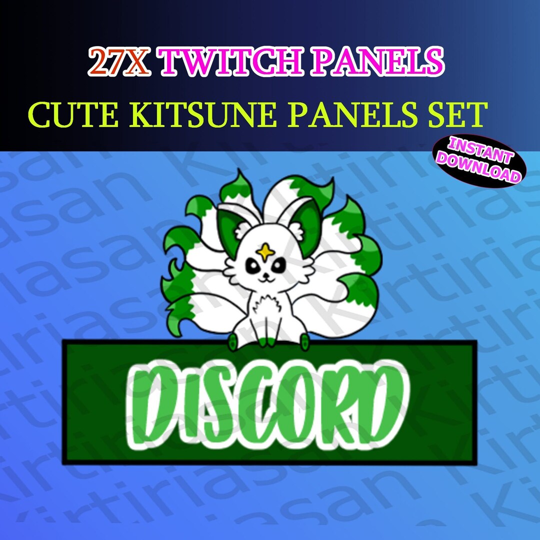 27 Green Fox/kitsune Panels for Twitch/ Streamer Panels - Etsy