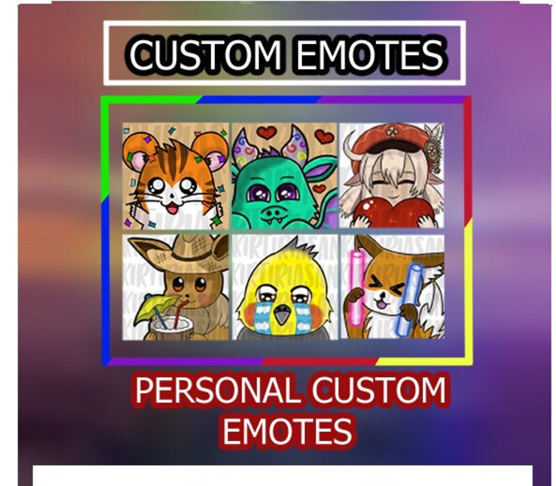Custom Custom Emotes, Emojis, Sub Emotes for Your Twitch Channel - Etsy