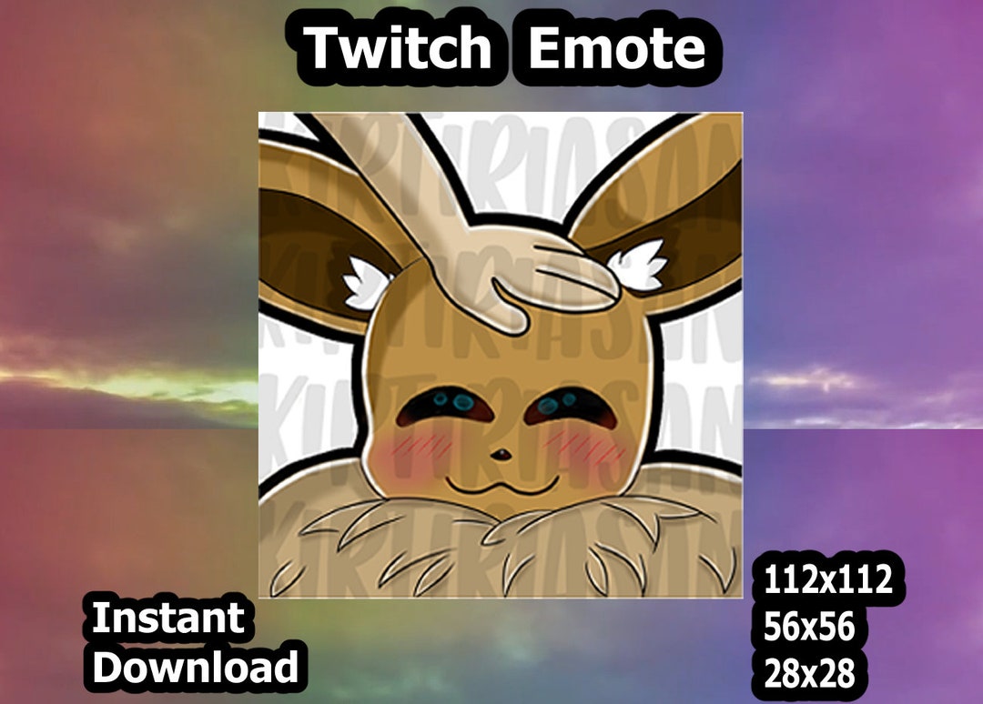 Twitch Emote / Cute Evoli Emote for Streamer / Sub Emoji / 112x112 ...