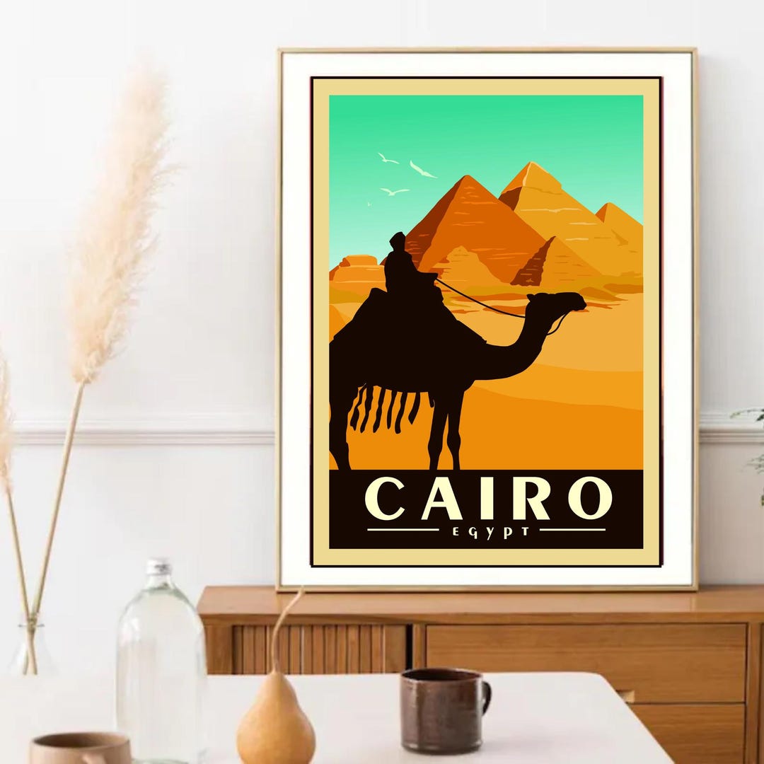 Cairo Wall Art Print | Minimalist Egypt Cityscape | Digital Download ...