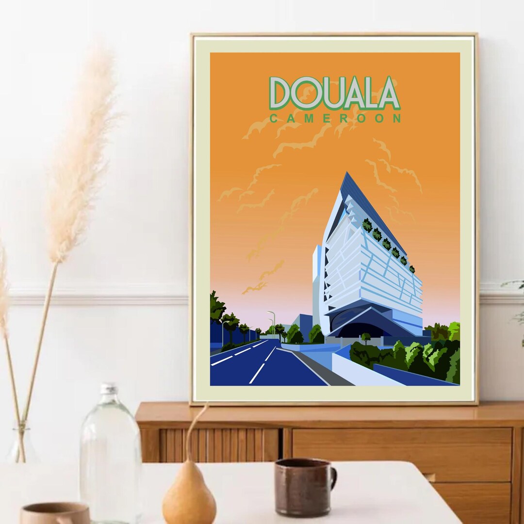 Douala Minimalist Wall Art Print | Digital Download | Cameroon Cityscape Art | African Urban ...