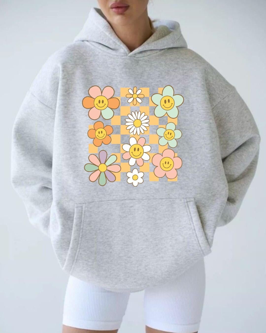 Retro Smiley Flower Wall Art Digital Download - Groovy 70s PNG Shirt ...