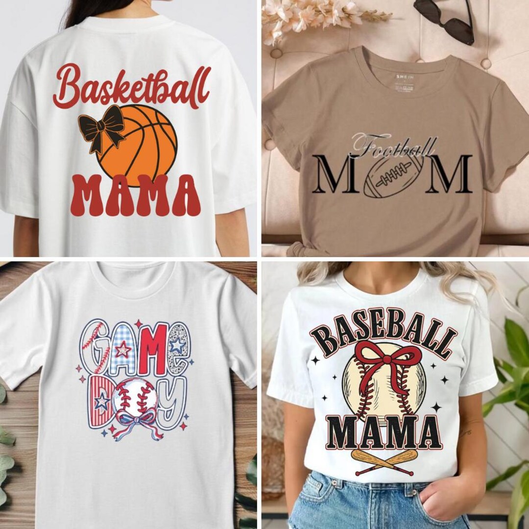 Sports Mom Sublimation Bundle Digital Download - Baseball Basketball ...