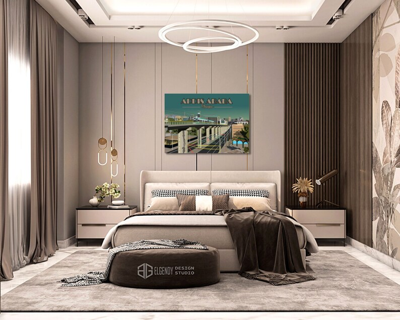 Addis Ababa Retro Wall Art | Travel Décor | Framed & Unframed Poster ...