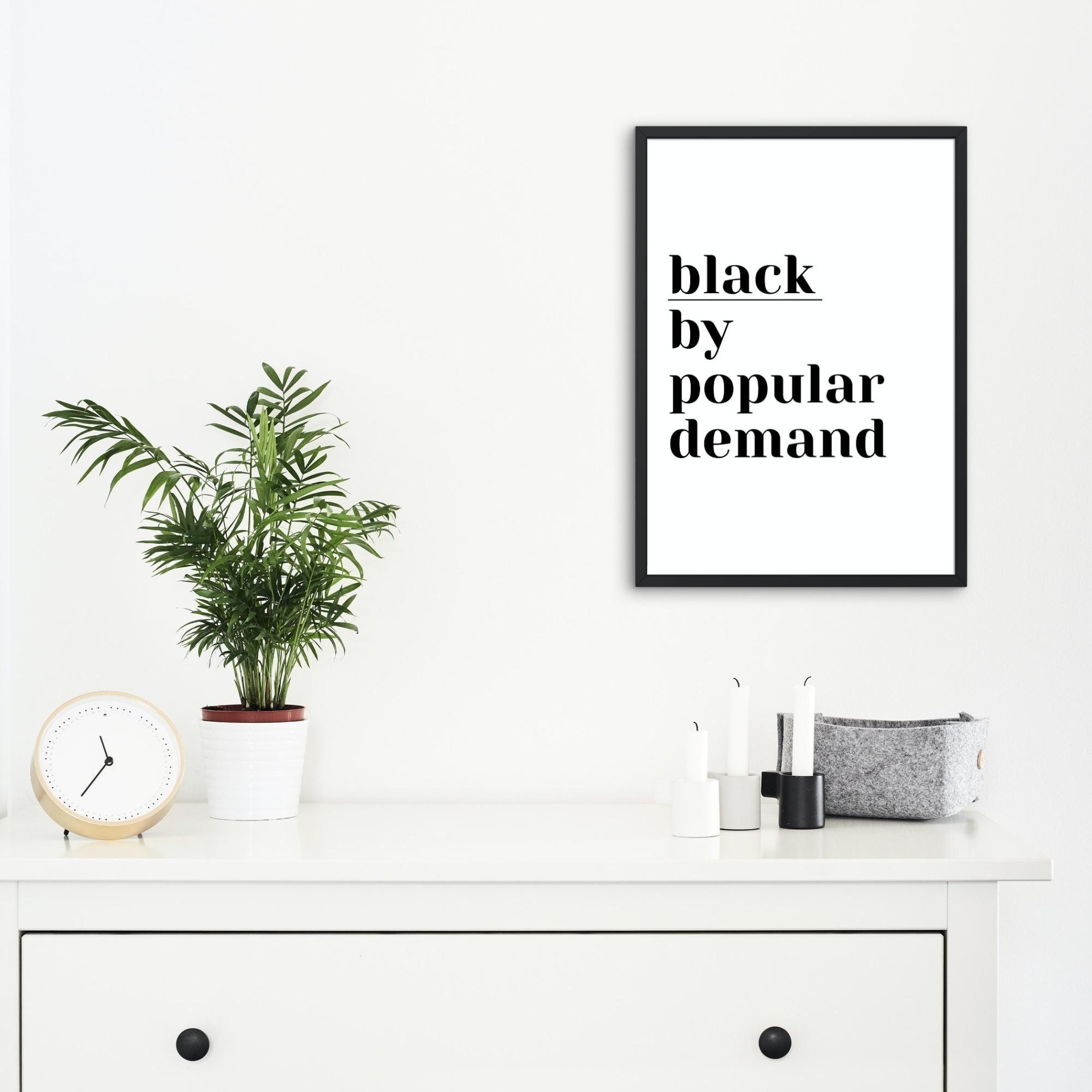 Black by Popular Demand Print, Inspirational Definition Print, Office ...