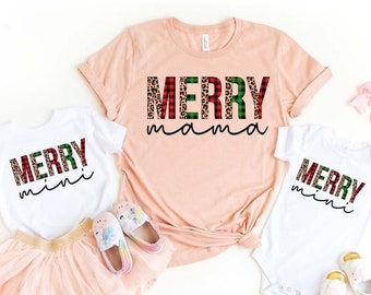 Very Merry Mama and Mini Shirt - Etsy