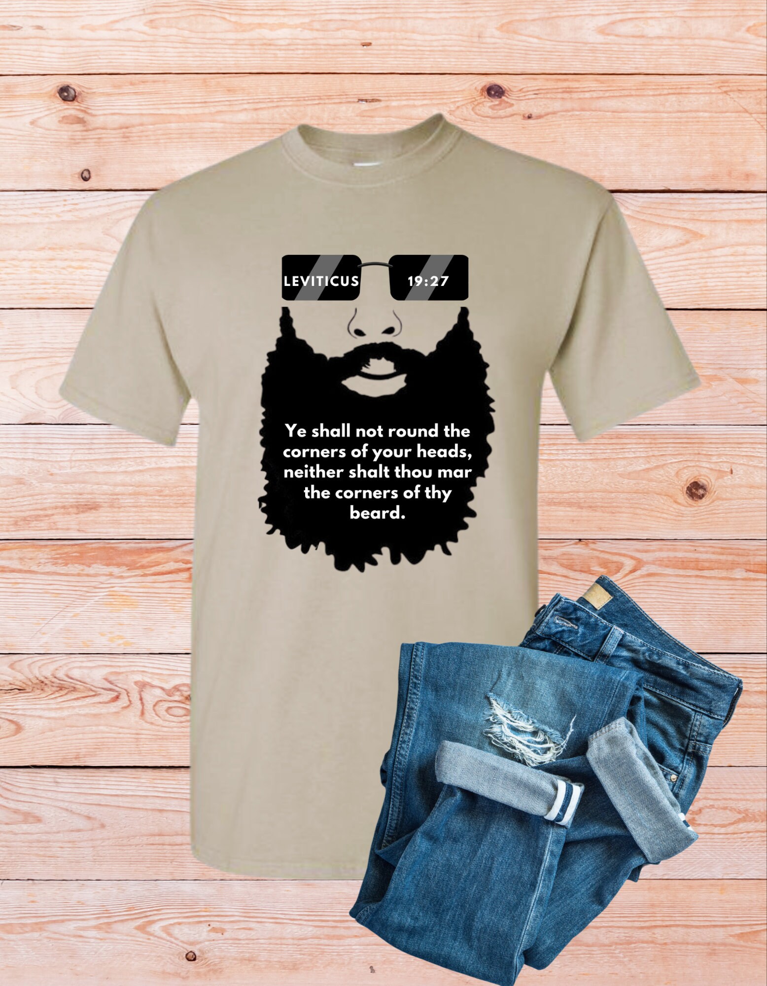 Bearded Man Shirt, Man of GOD Shirts, Leviticus 19 27 Bible Verse ...