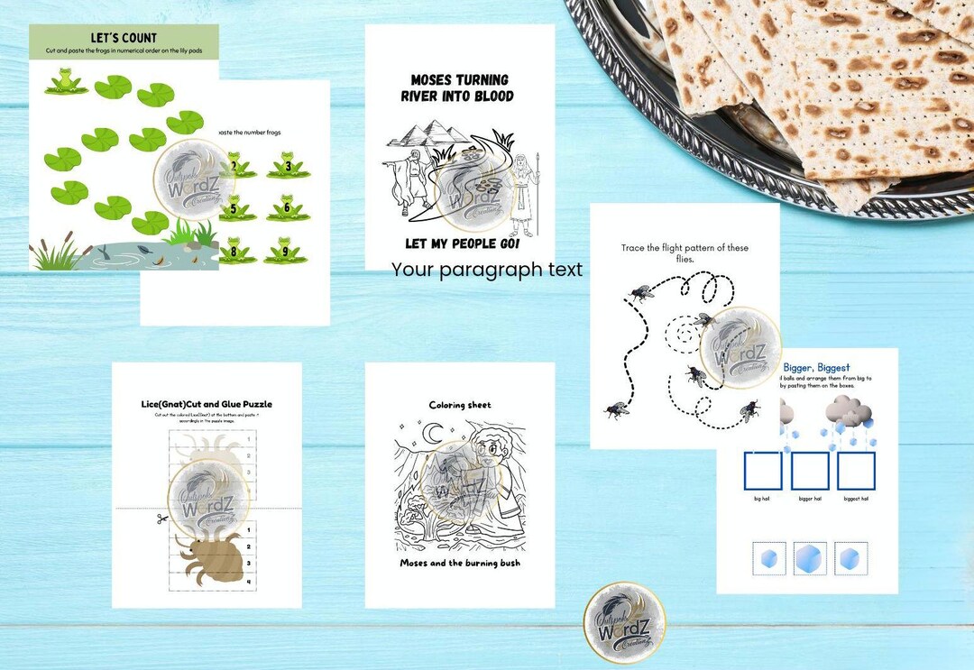 Passover 25 Pages Activity Pack, Interactive Pesach Activities,passover ...