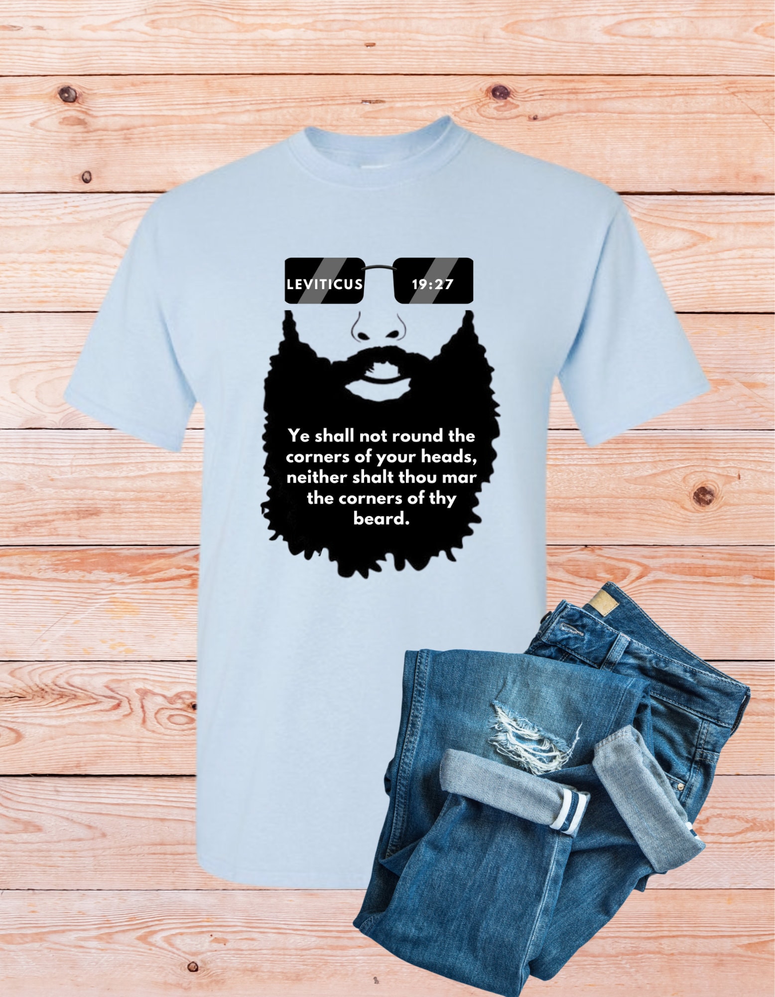 Bearded Man Shirt, Man of GOD Shirts, Leviticus 19 27 Bible Verse ...