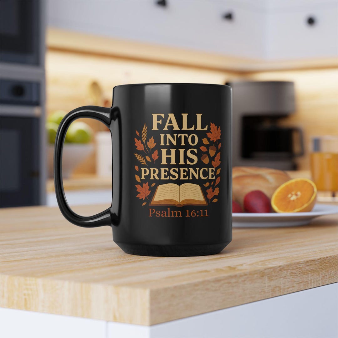 Psalm 16:11 Worship Mugs | Inspirational Coffee Cup | Autumn Scripture ...