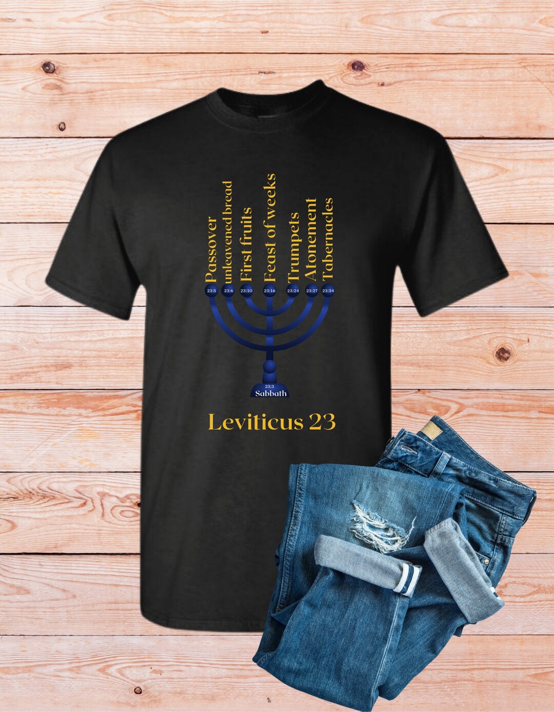 Leviticus 23 Bible Verse Woman's Shirt, Faithbased Feast Day Shirts ...