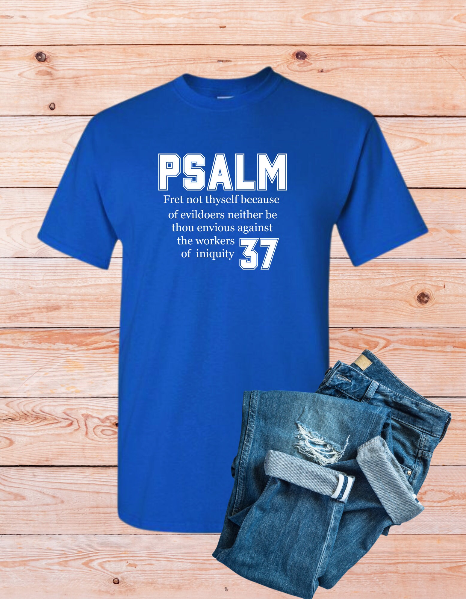 Unique Psalm37 Design Shirt, Bible Verse Tshirt, Inspirational ...