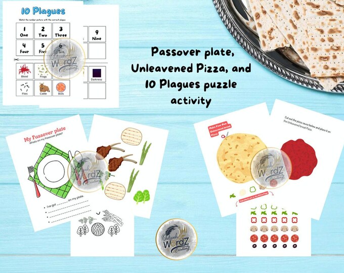 Plagues of Egypt Coloring Cube, Bible Activity, Kids Passover Lesson ...