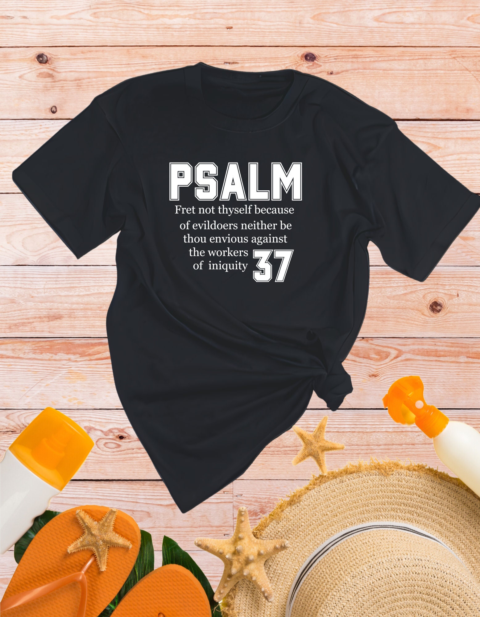 Unique Psalm37 Design Shirt, Bible Verse Tshirt, Inspirational ...