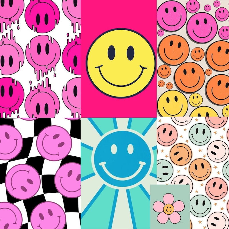 Preppy Smiley Faces - Etsy
