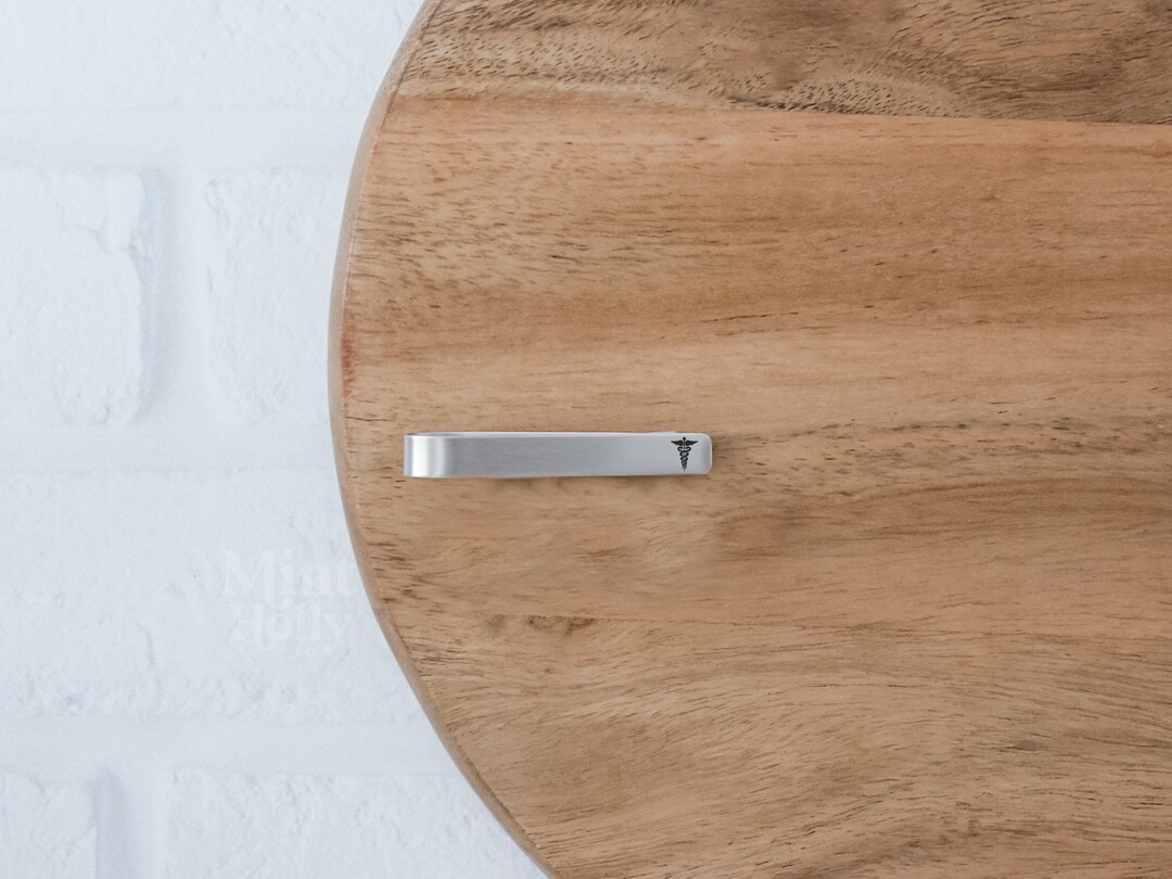 Caduceus Tie Bar, Personalized Medical Tie Clip Gift, Gift for Doctor ...